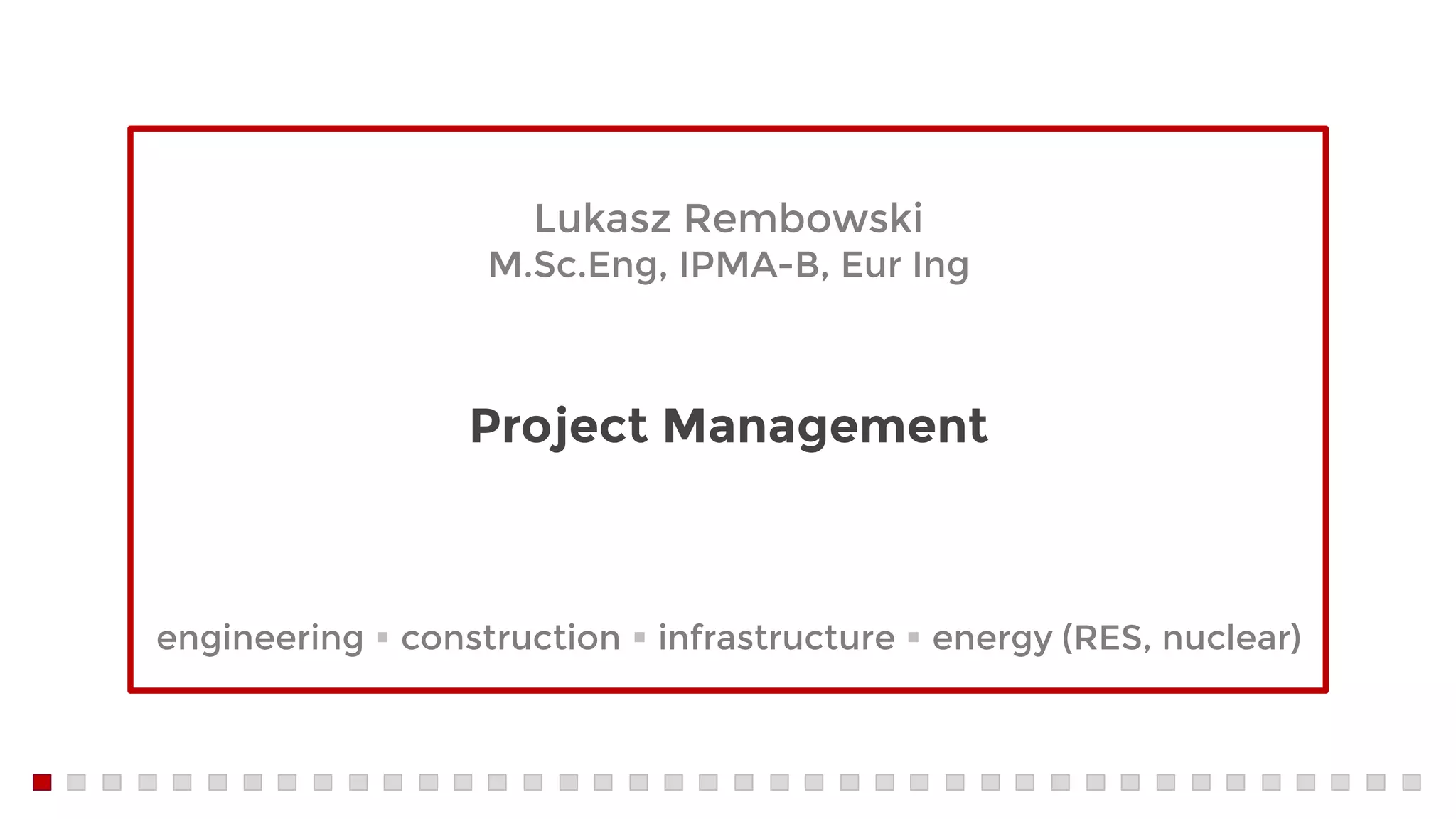 Project Management - Construction, Energy (nuclear, RES ...