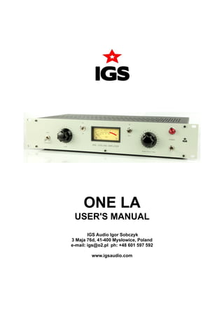 IGS-Audio-One-Leveling-Amplifier-Manual.pdf
