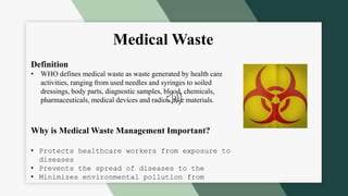 Medical Waste Management in hospitals and importance of public health ...