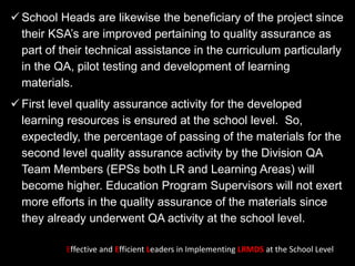 LR CI -Project EEL (Effective and Efficient Leaders in Implementing ...
