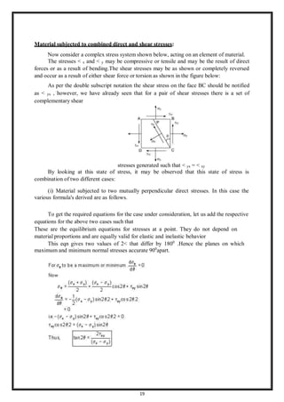 strength of materials notes and syllabus | PDF