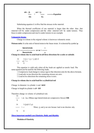strength of materials notes and syllabus | PDF