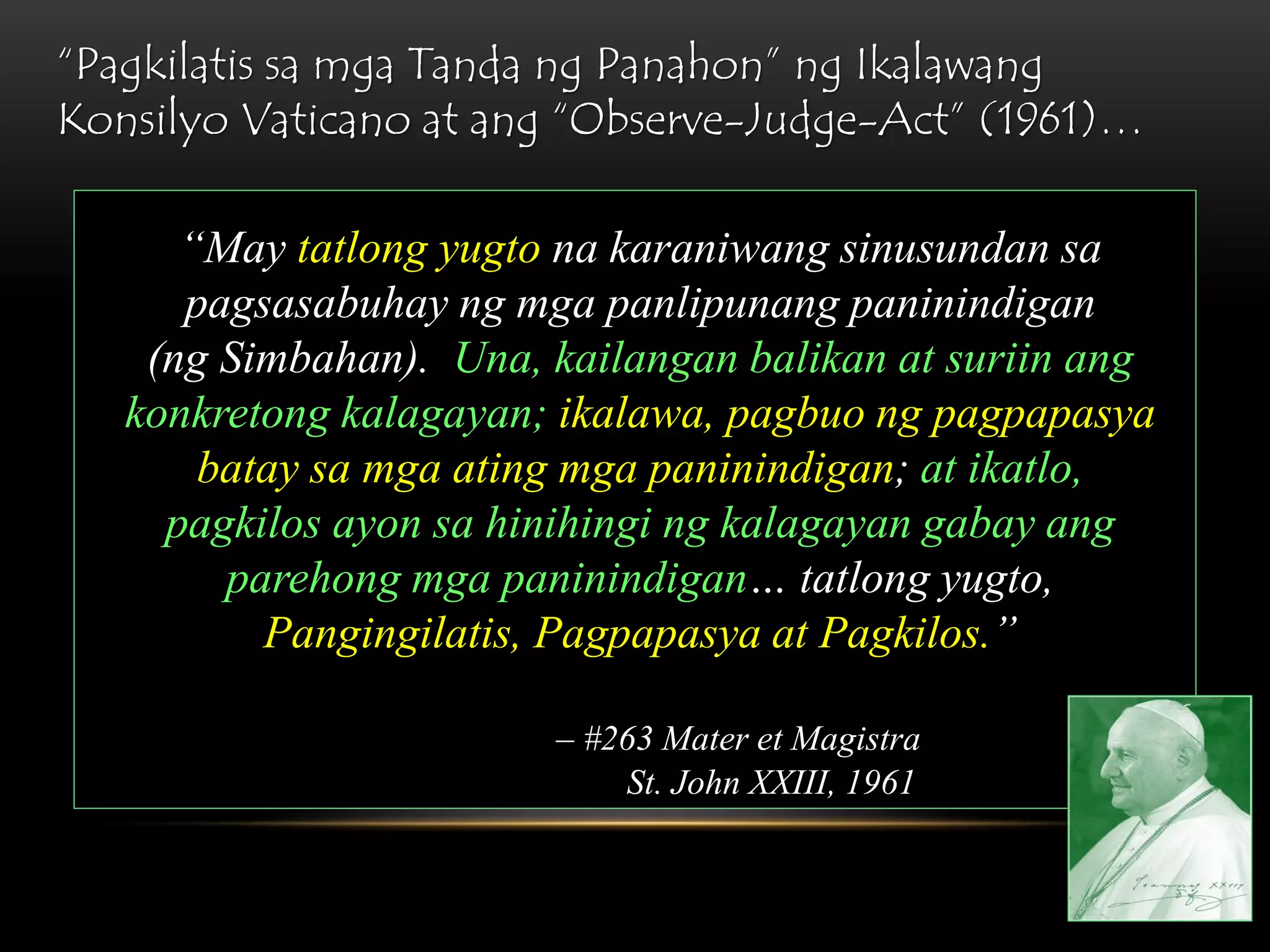 The Lasallian Reflection Framework - Tagalog (Galgo2014) | PPT