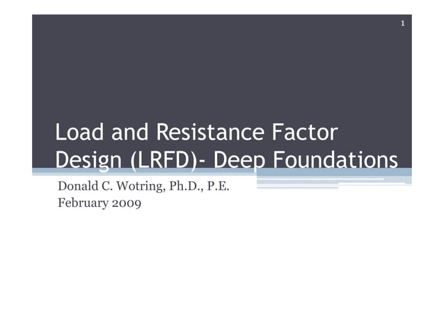 Lrfd Short Course Presentation | PDF | Civil Engineering Industry ...