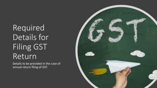 GST Return Filing online | PPT