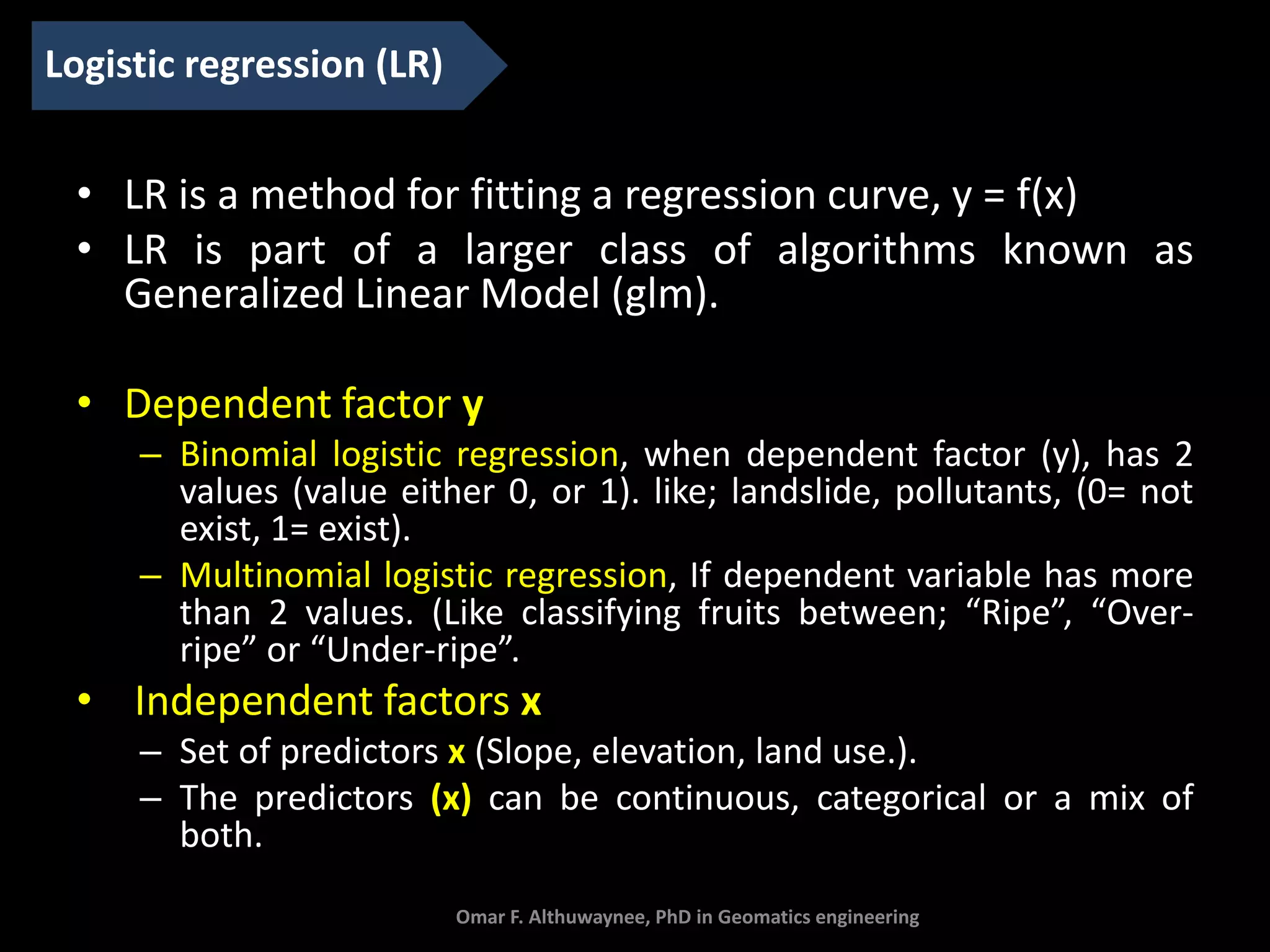 How To Use Logistic Regression In Gis Using Arcgis And R Statistics Ppt