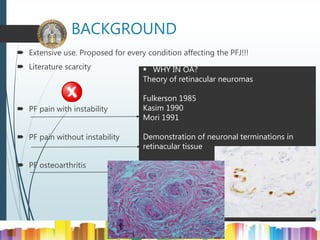 Lateral release for anterior knee pain | PPTX