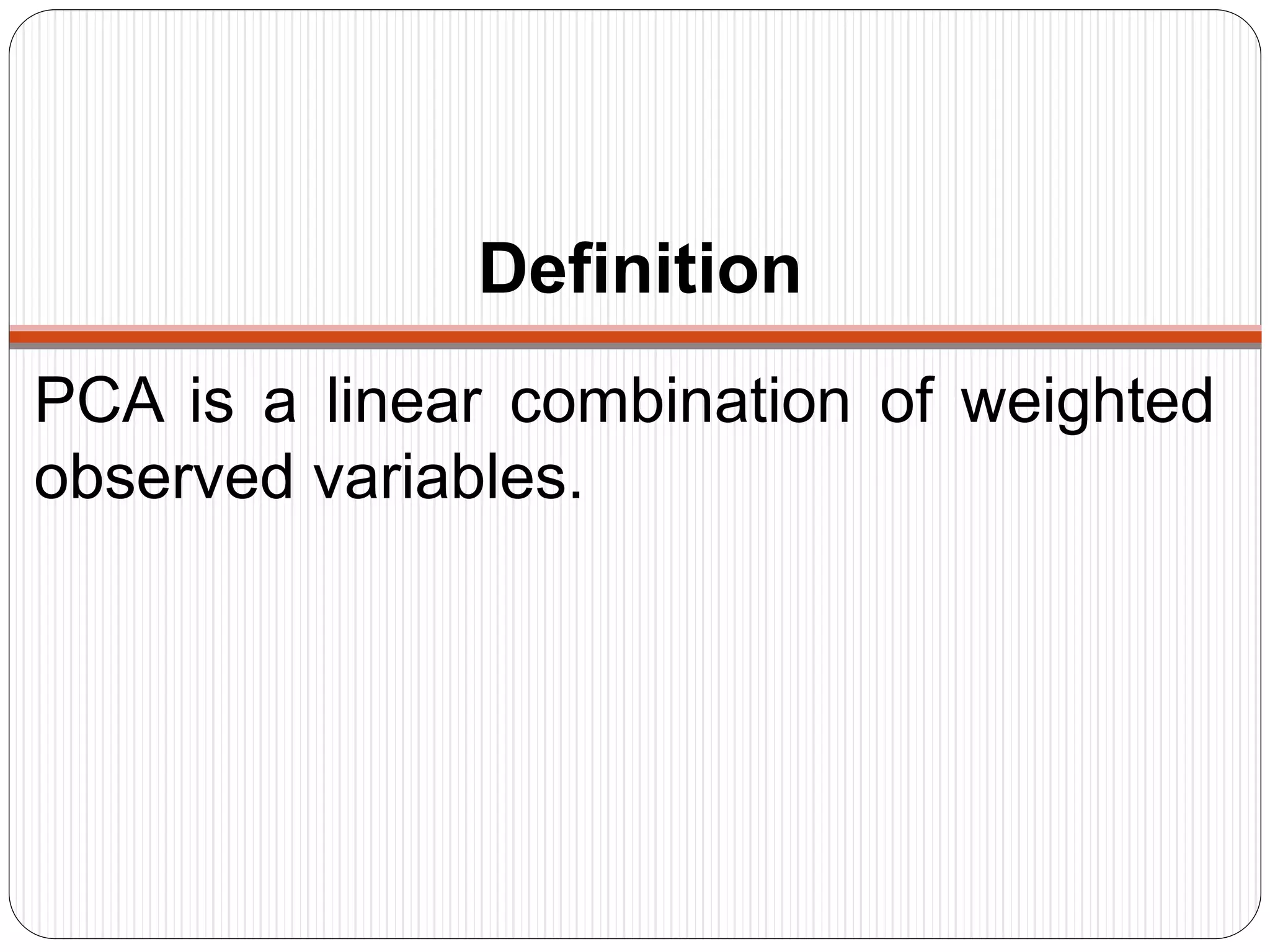 Introduction to principal component analysis (pca) | PPTX