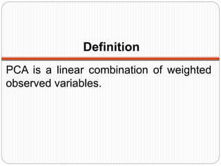 Introduction to principal component analysis (pca) | PPTX