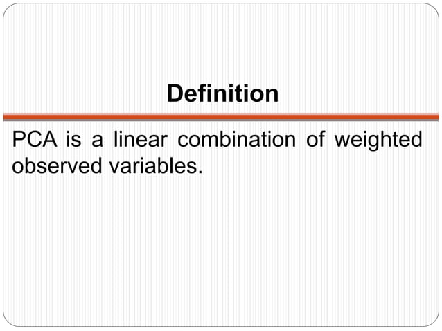 Introduction to principal component analysis (pca) | PPTX