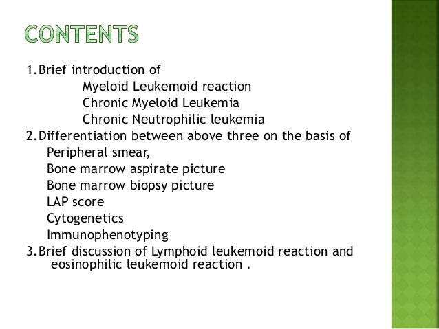 Leukemoid Reaction And Leukemia