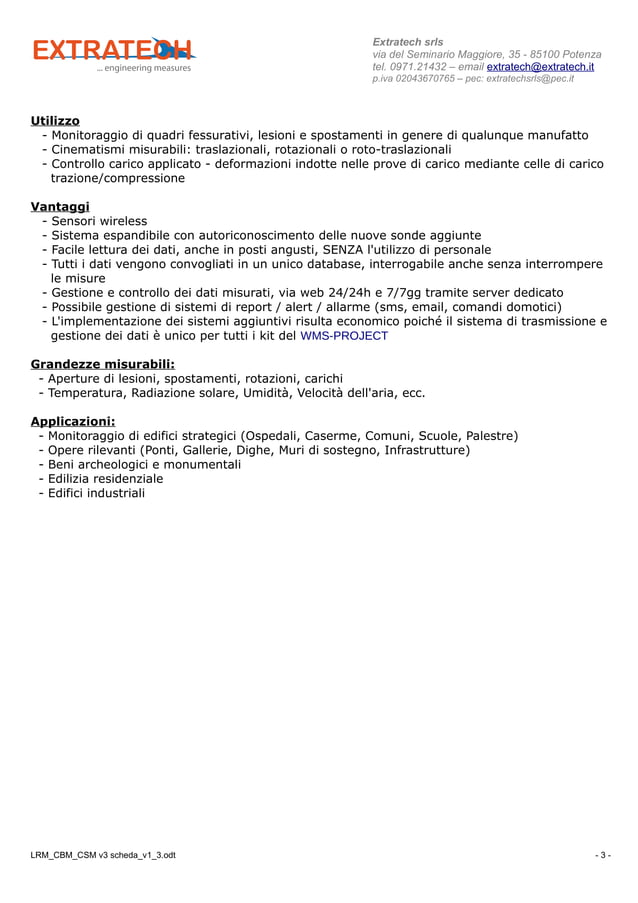 CBM – Crack Building Monitor _ CSM – Civil Structural Monitoring | PDF