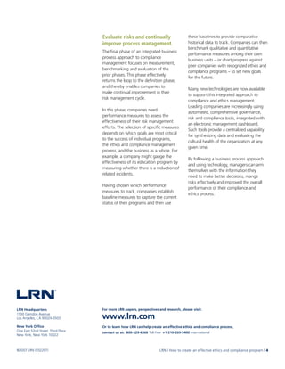 Lrn ethics & compliance process | PDF