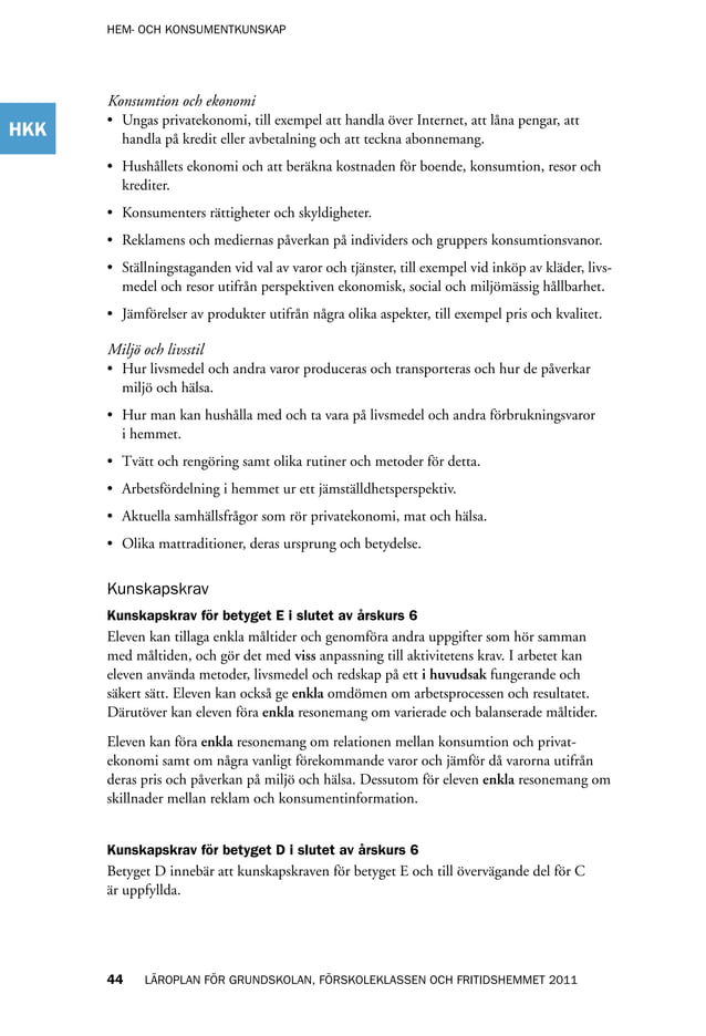 Läroplan för grundskolan, förskoleklassen och fritidshemmet 2011 | PPT