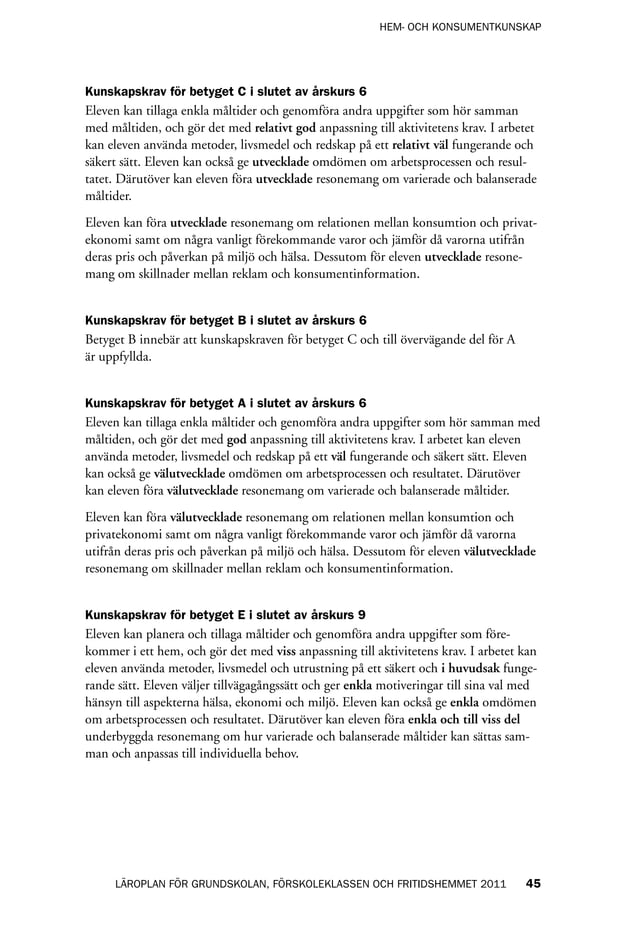 Läroplan för grundskolan, förskoleklassen och fritidshemmet 2011 | PPT