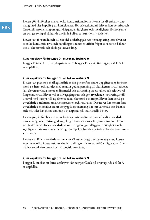 Läroplan för grundskolan, förskoleklassen och fritidshemmet 2011 | PPT