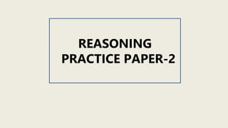 Logical reasoning pdf and question to solve | PPT