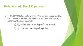 LR PARSE.pptx | Programming Languages | Computing