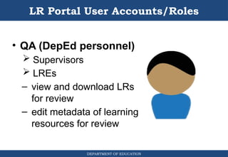 LR Portal and DEPED Learning Resource PPT | PPT