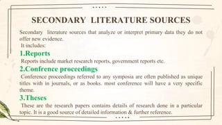 literature review- steps, sources ,types | PDF