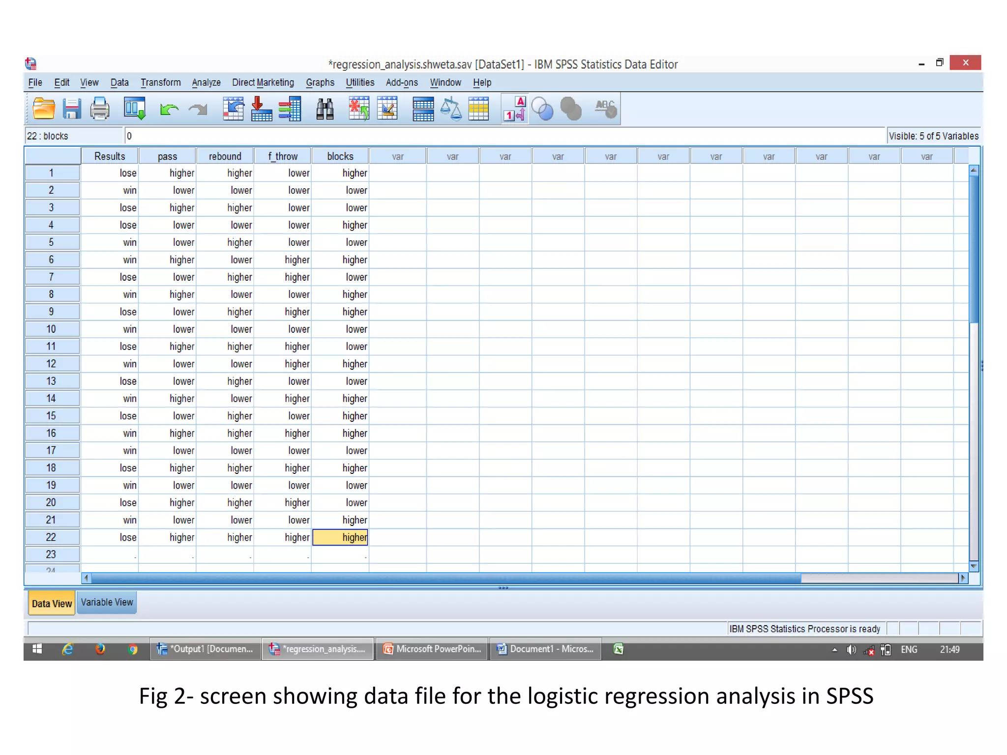Logistic regression with SPSS | PPTX