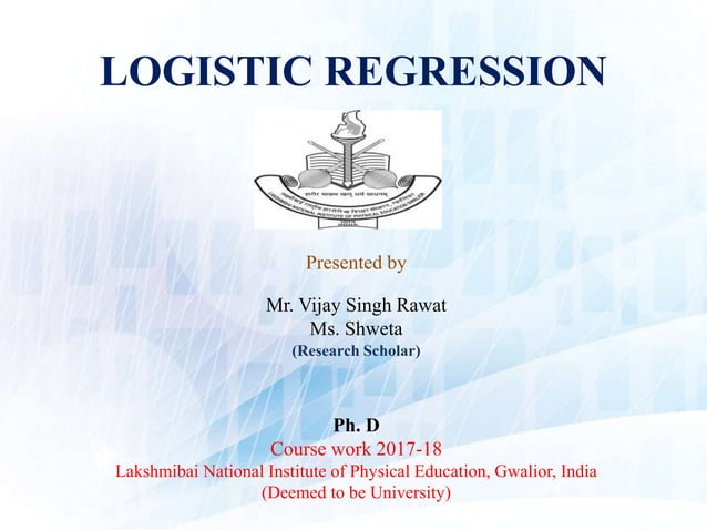 Logistic regression with SPSS | PPTX