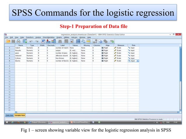 Logistic regression with SPSS | PPTX