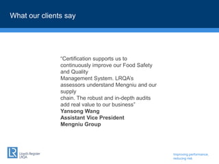 Lrqa food ppt | PPTX