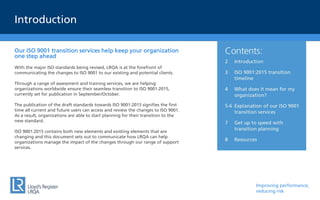 ISO 9001 2015 Transition Certification and Training from LRQA | PDF