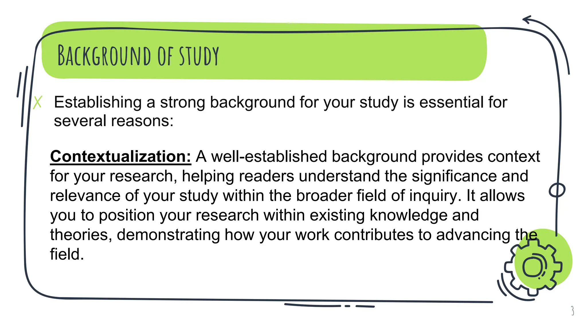 Establishing your background of study: The Basics | PPTX