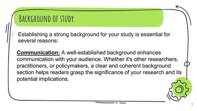 Establishing your background of study: The Basics | PPTX
