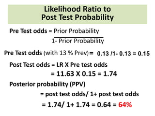 Likelihood Ratio, ROC and kappa | PPTX