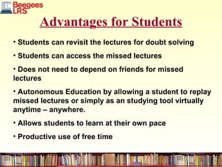 Lecture Recording System | PPT