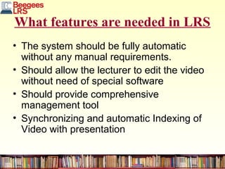 Lecture Recording System | PPT
