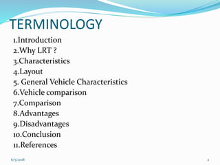Light rail transit system | PPTX