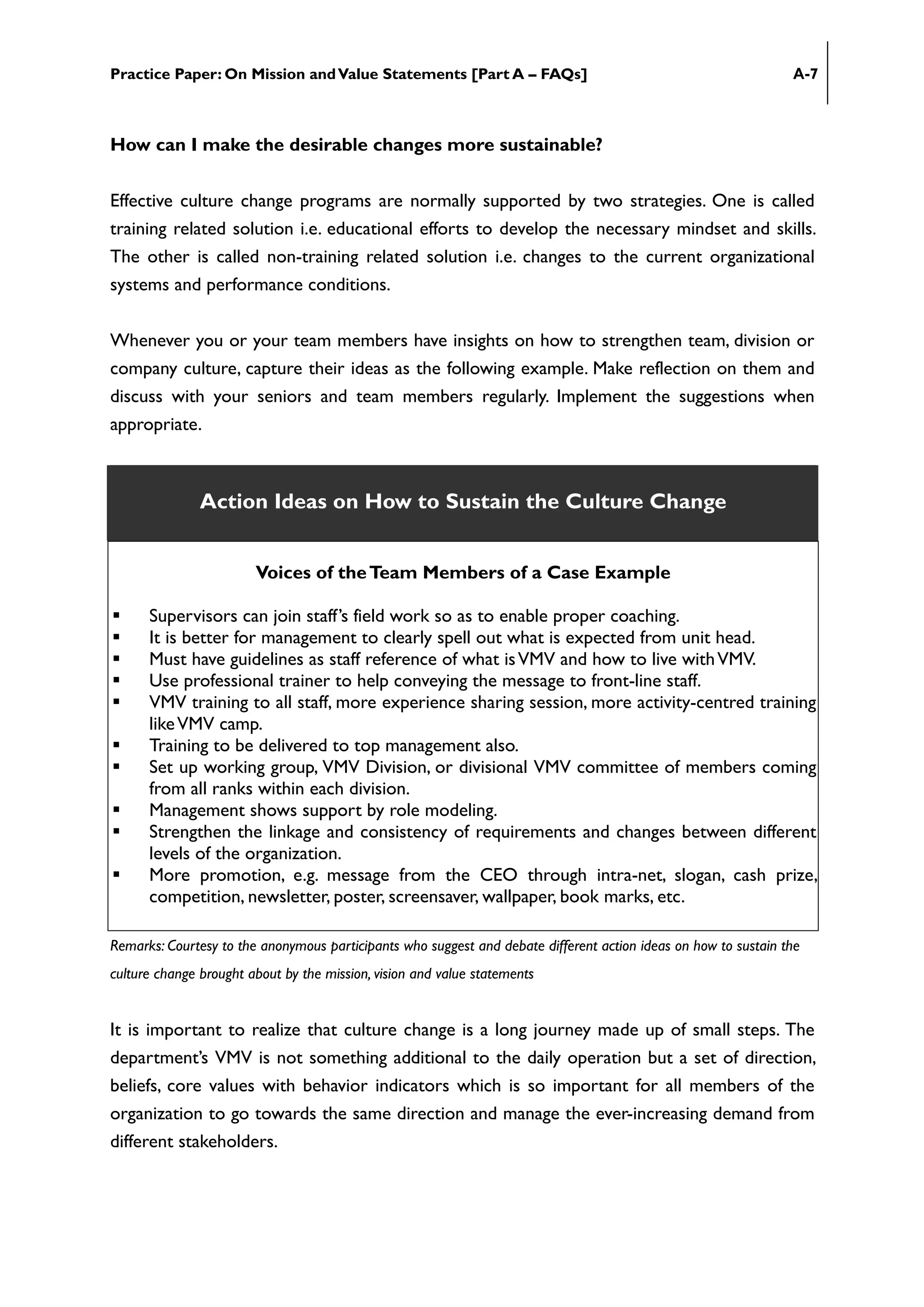 Practice Paper: On Mission, Vision and Value Statements | PDF