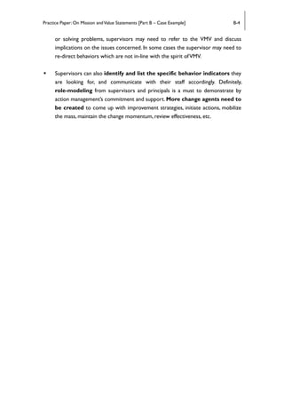 Practice Paper: On Mission, Vision and Value Statements | PDF