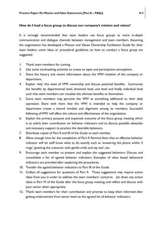 Practice Paper: On Mission, Vision and Value Statements | PDF