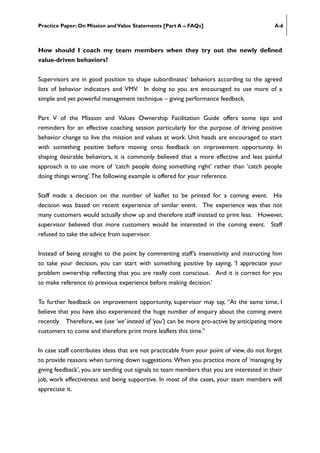 Practice Paper: On Mission, Vision and Value Statements | PDF