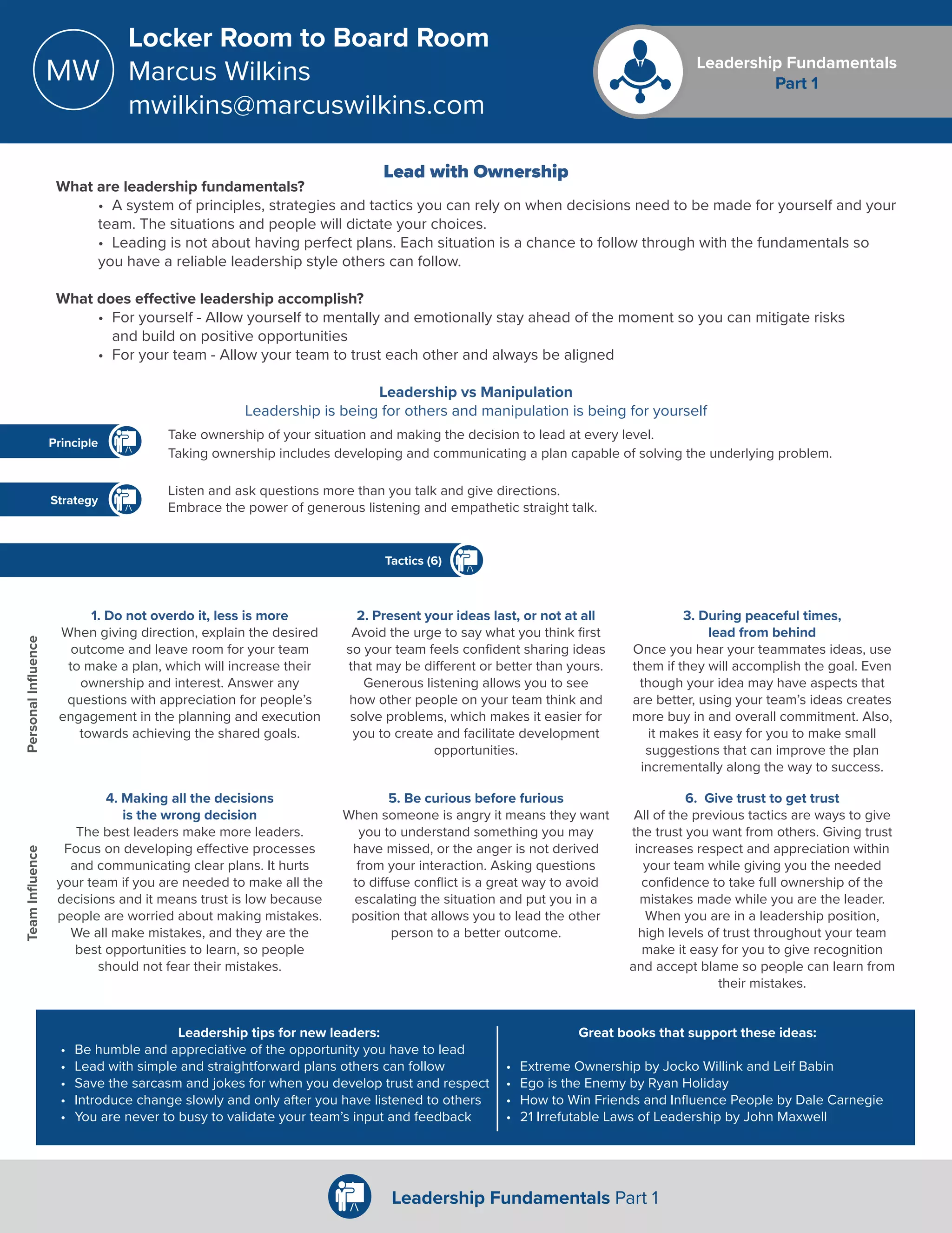 Locker Room to Board Room: Leadership Fundamentals Part 1 - Lead With ...