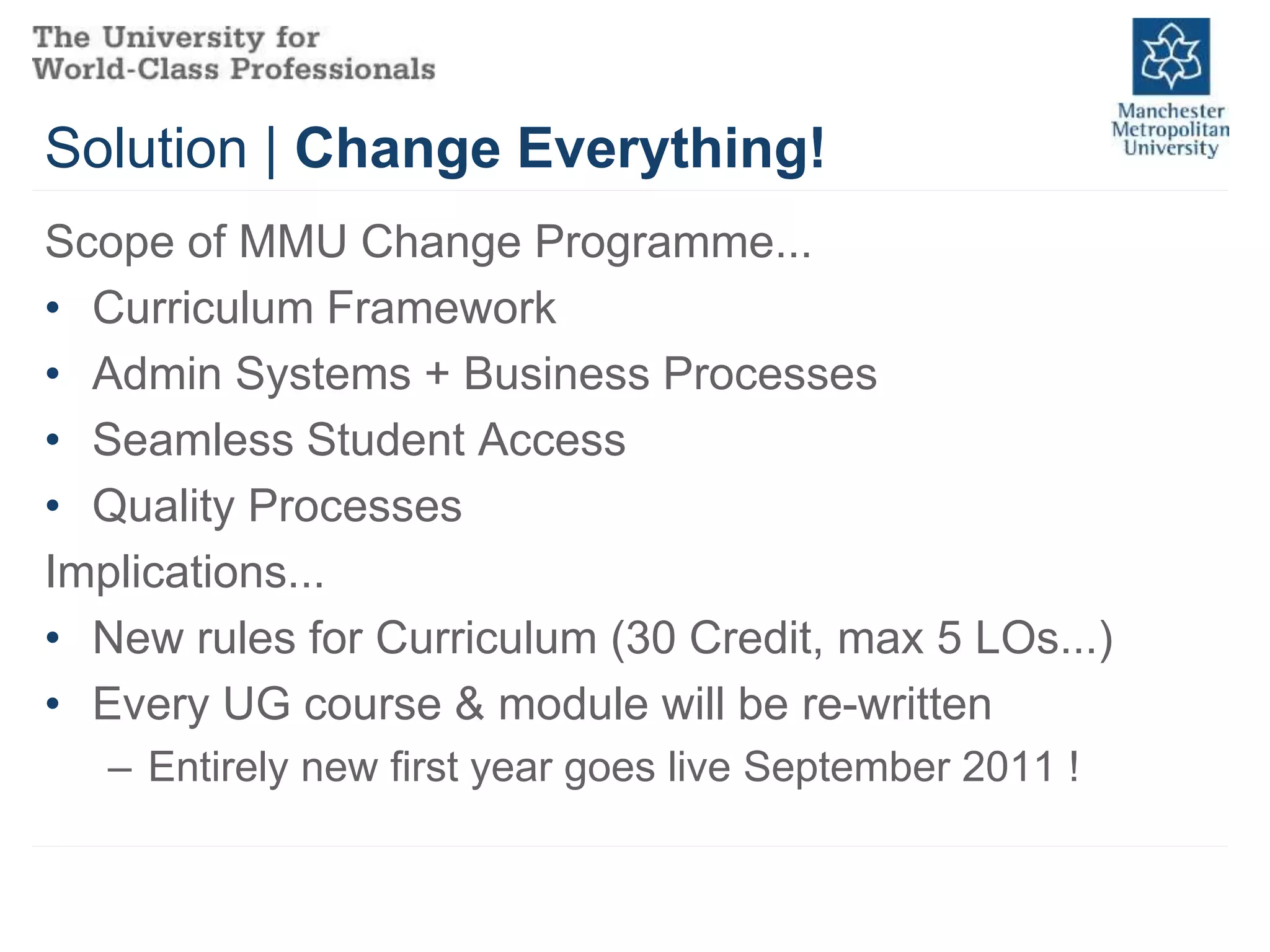 Integrating Corporate Systems at MMU | PPT