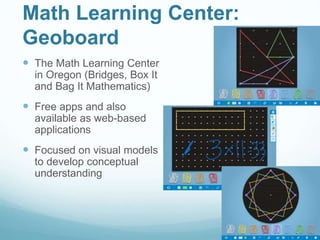 SD38 LRT March 2016 math apps | PPTX