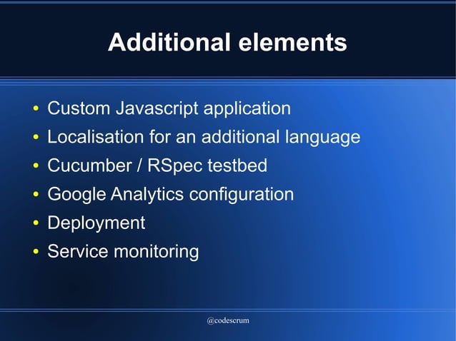 London Ruby User Group - Application Example based on Gov.uk public code | PPT