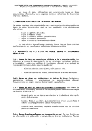 Base De Datos Documentales | PDF