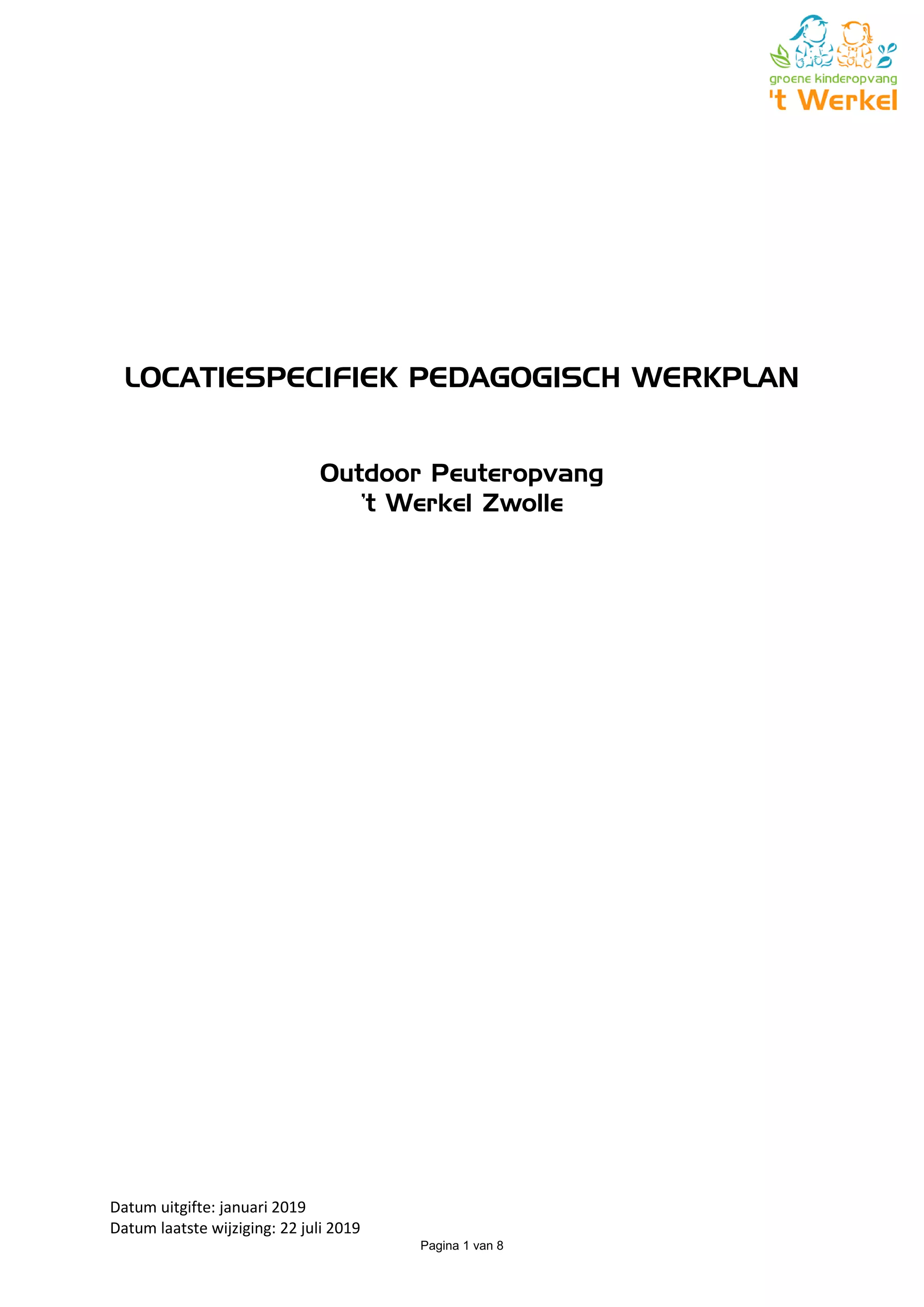 Ls ped.werkplan po outdoor 't werkel zwolle - 190722 | PDF