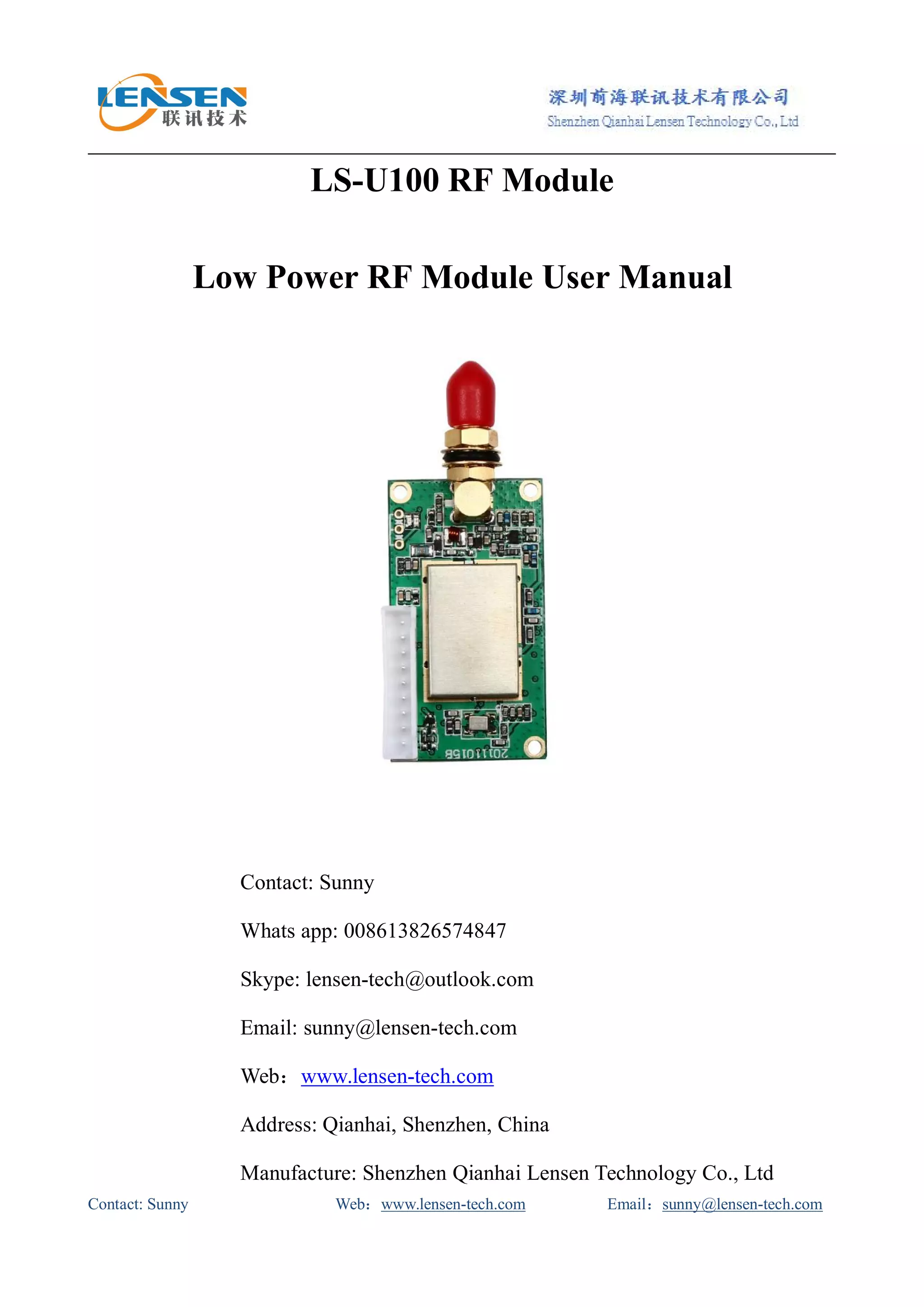 LS-U1000 rf module | PDF