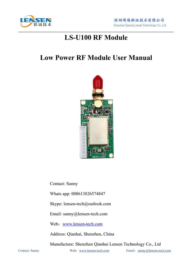 LS-U1000 rf module | PDF