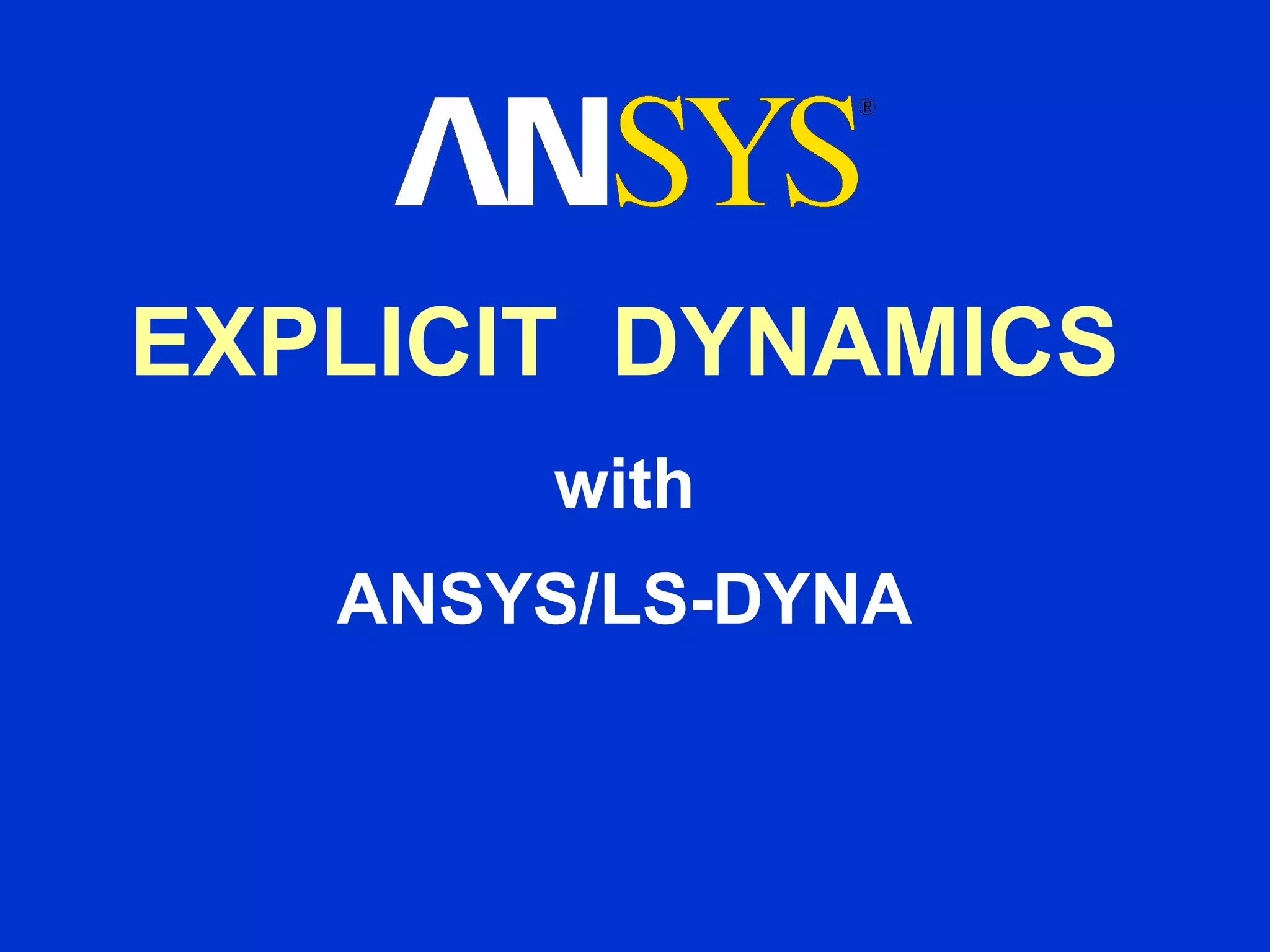 explicit dynamics | PPT