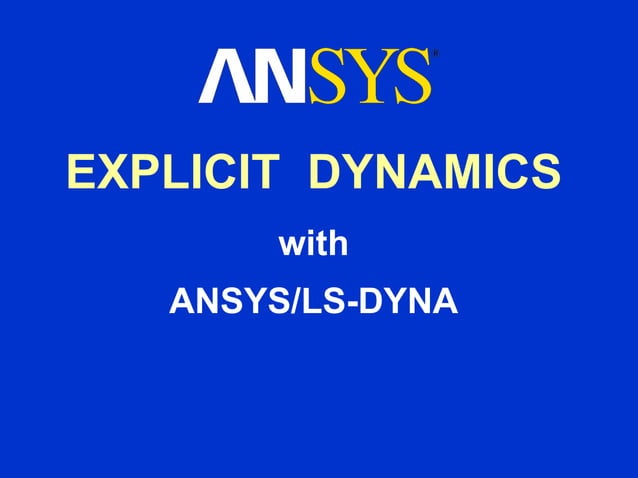 explicit dynamics | PPT