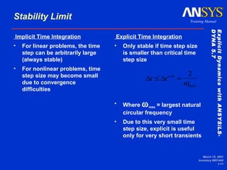 explicit dynamics | PPT